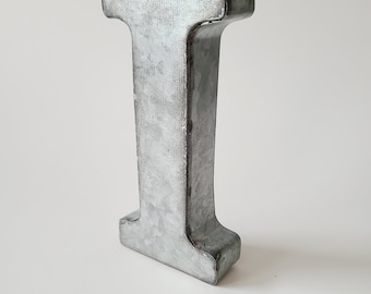 Sale 7 METAL LETTER PLAY Block Style Rustic Metal Rustic Alphabet ...