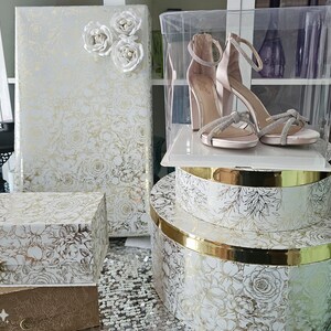 CLEAR GIFT BOX 3D Plastic Box White Gift Box Bridal Packaging Bridal ...