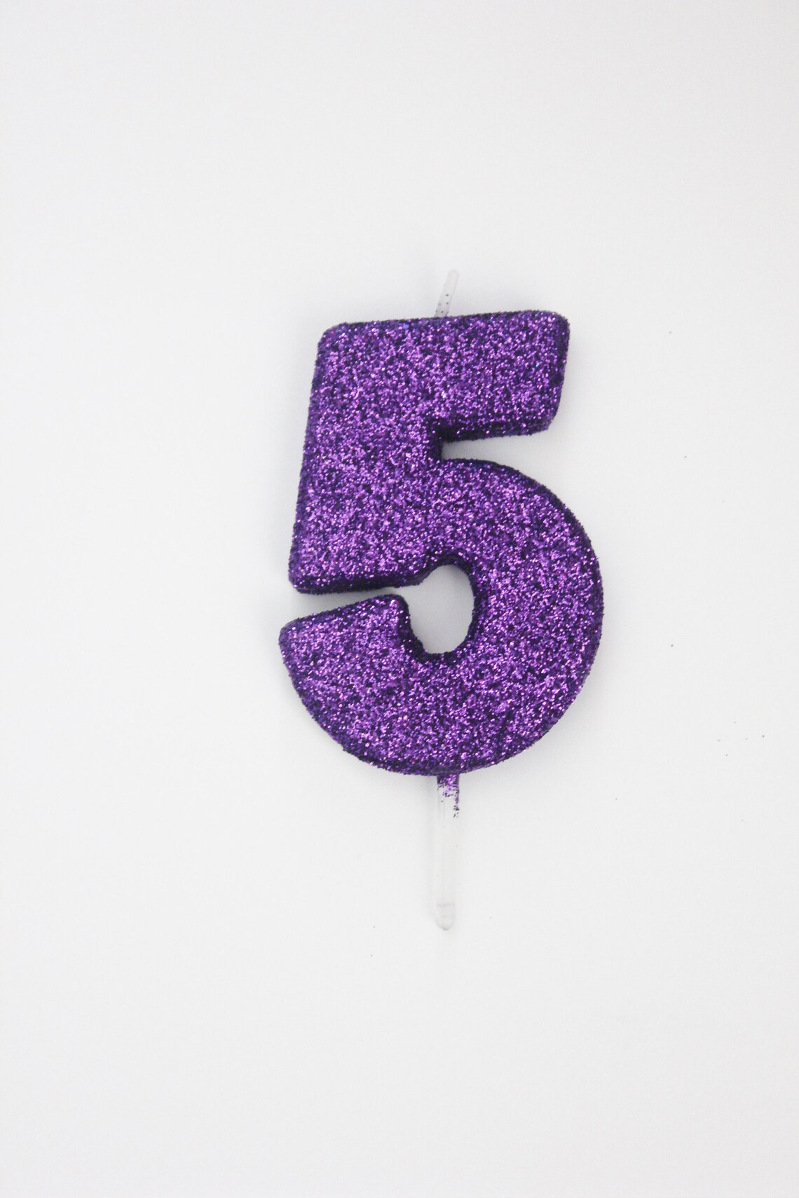 Sale PURPLE GLITTER Number Candle Cake Candles 1 2 3 4 5 6 7 8 - Etsy