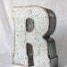 Sale 7" METAL LETTER Block Style Rustic Metal Rustic Alphabet Initial ...