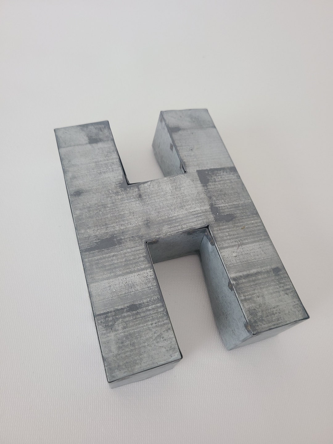 Sale 7 METAL LETTER Block Style Rustic Metal Rustic - Etsy