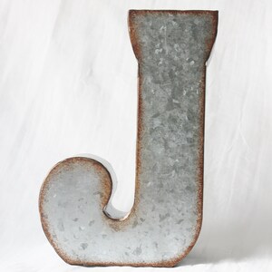 Sale 7" METAL LETTER Block Style Rustic Metal Rustic Alphabet Initial ...
