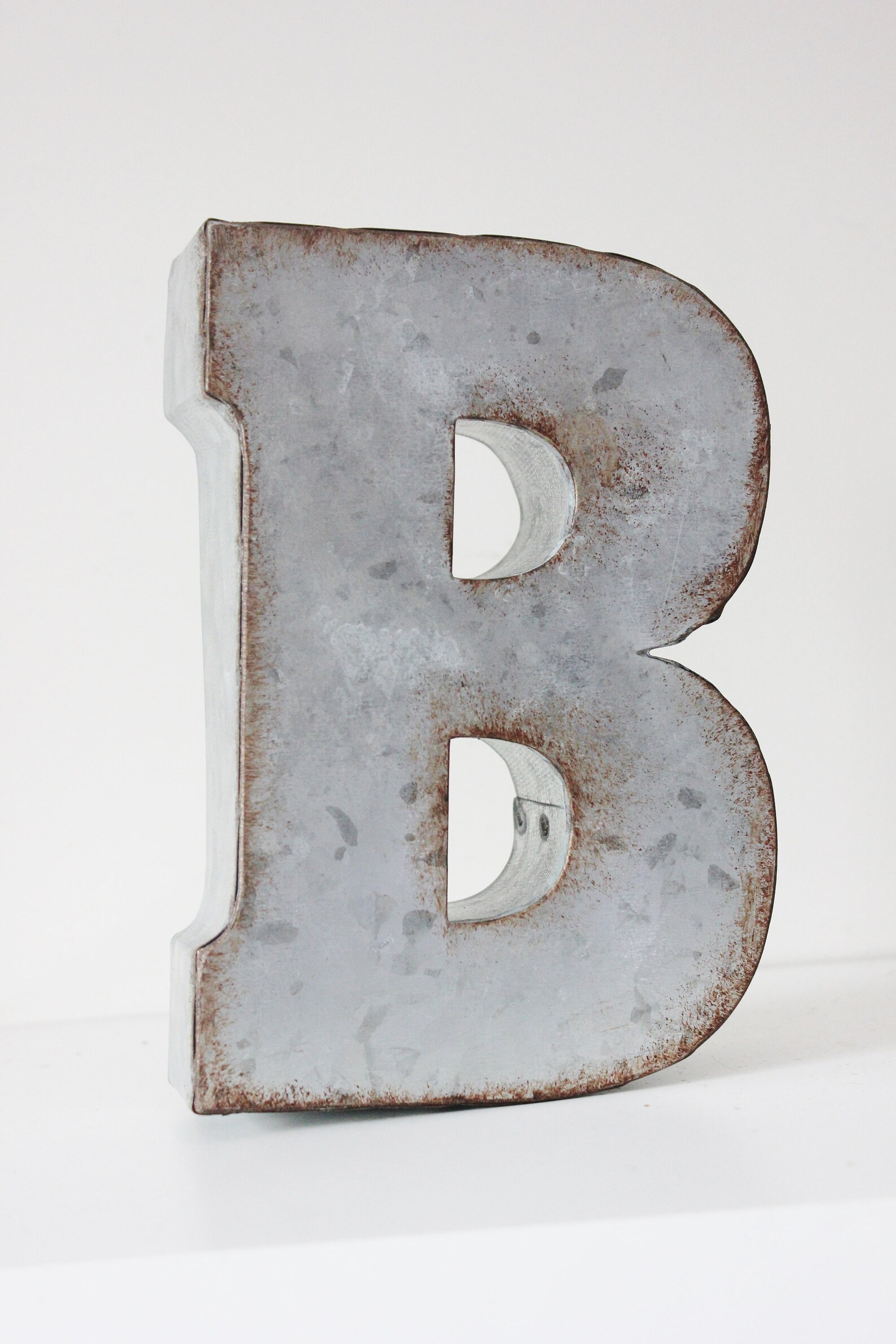 Sale 7" METAL LETTER Block Style Rustic Metal Rustic Alphabet Initial ...