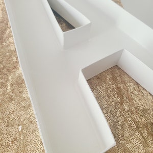 Sale WHITE HOLLOW LETTER Blank Block Style Fillable Letter Alphabet ...