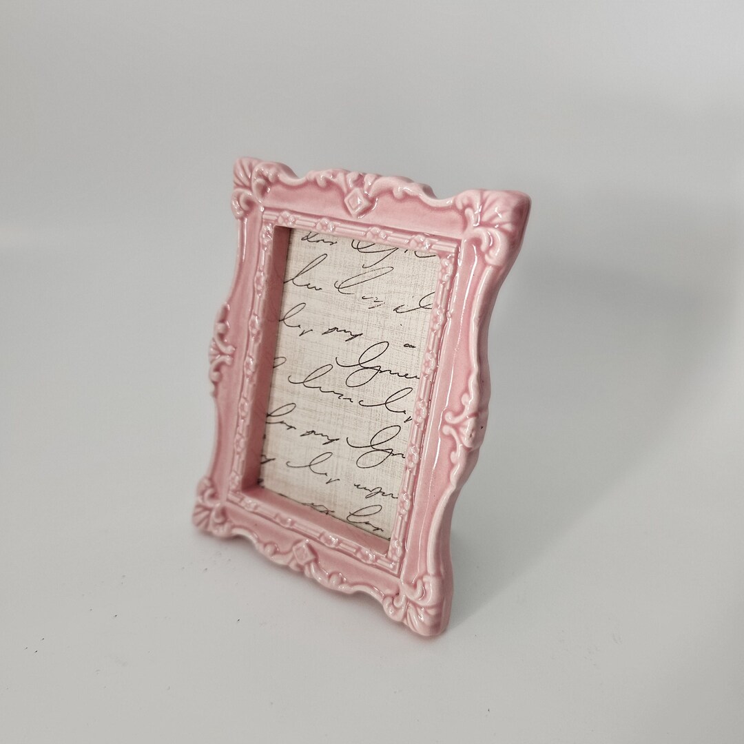 Vintage Style Tea Pink BAROQUE FRAME Pink Pastel Light Pink Mini ...