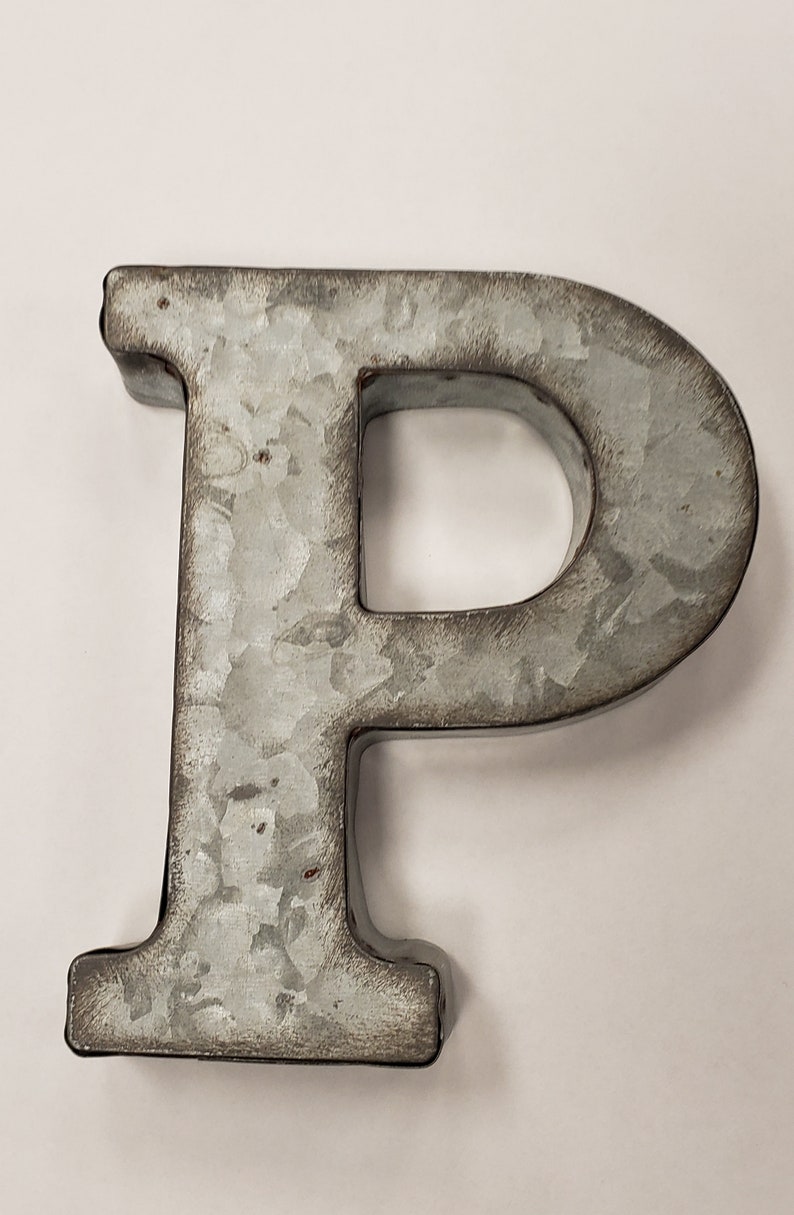 Sale 6" METAL LETTER Rustic Metal - Rustic Alphabet Initial Vintage ...