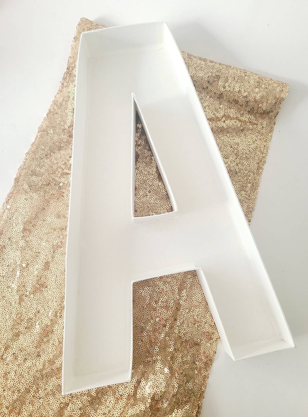 Sale 16" WHITE HOLLOW LETTER Blank Block Style Fillable Letter ...