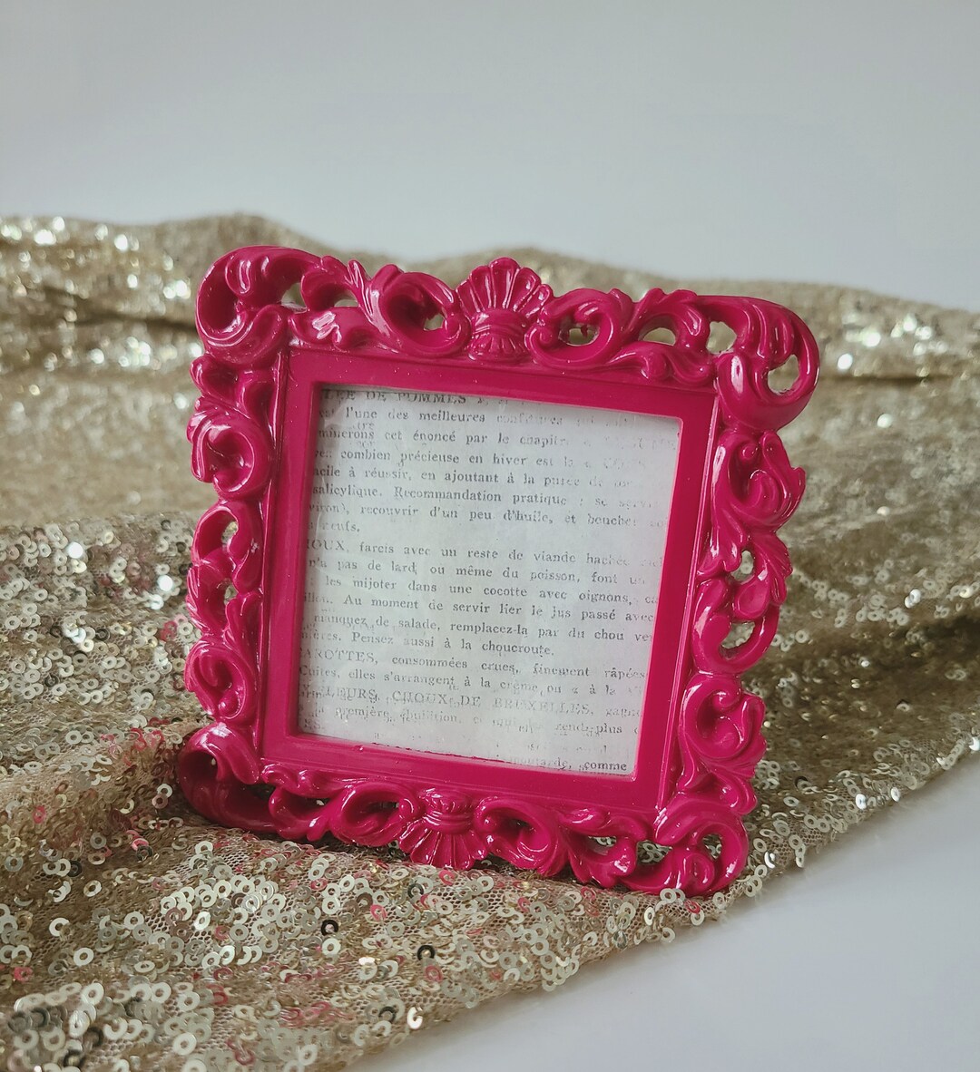 Sale Vintage Style PINK BAROQUE FRAME Small Picture Frame Photo Frame ...
