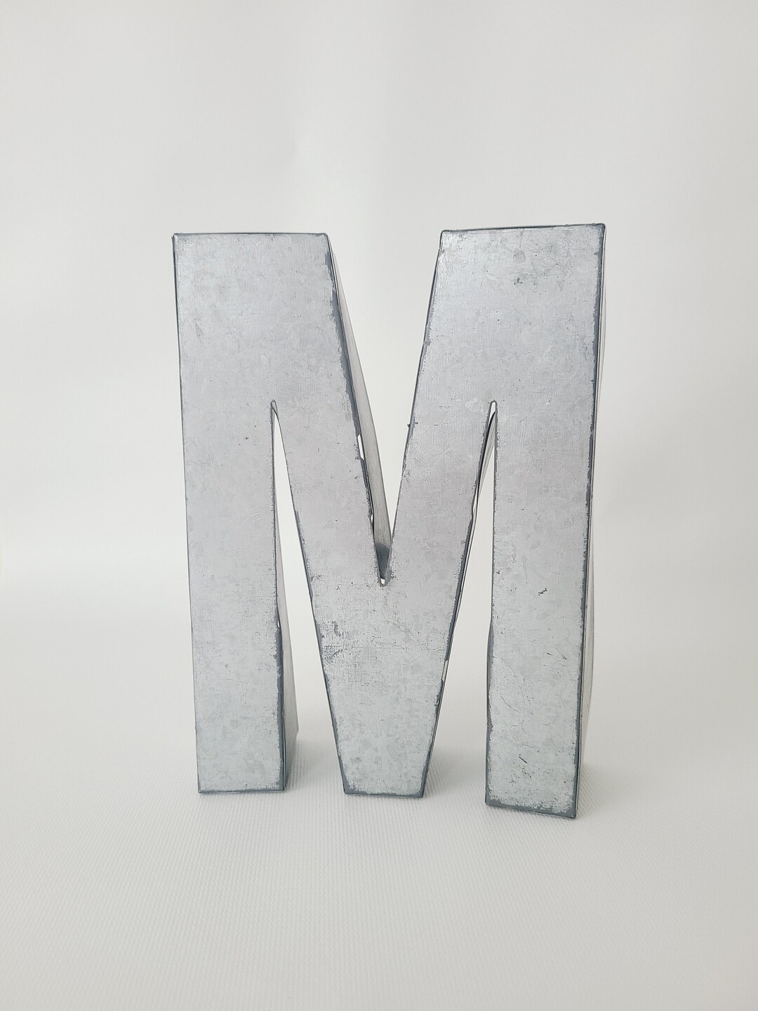 Sale 7" METAL LETTER M Block Rustic Metal Personalized Alphabet Initial ...