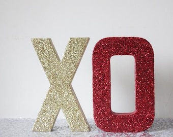 LOVE GLITTER SIGN Letters Free Standing Glittered | Etsy