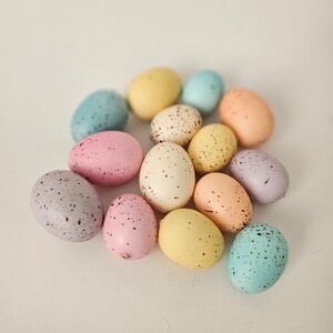 14ct PASTEL SPECKLED Easter Eggs Baby Pink Baby Blue Yellow Ivory Party ...