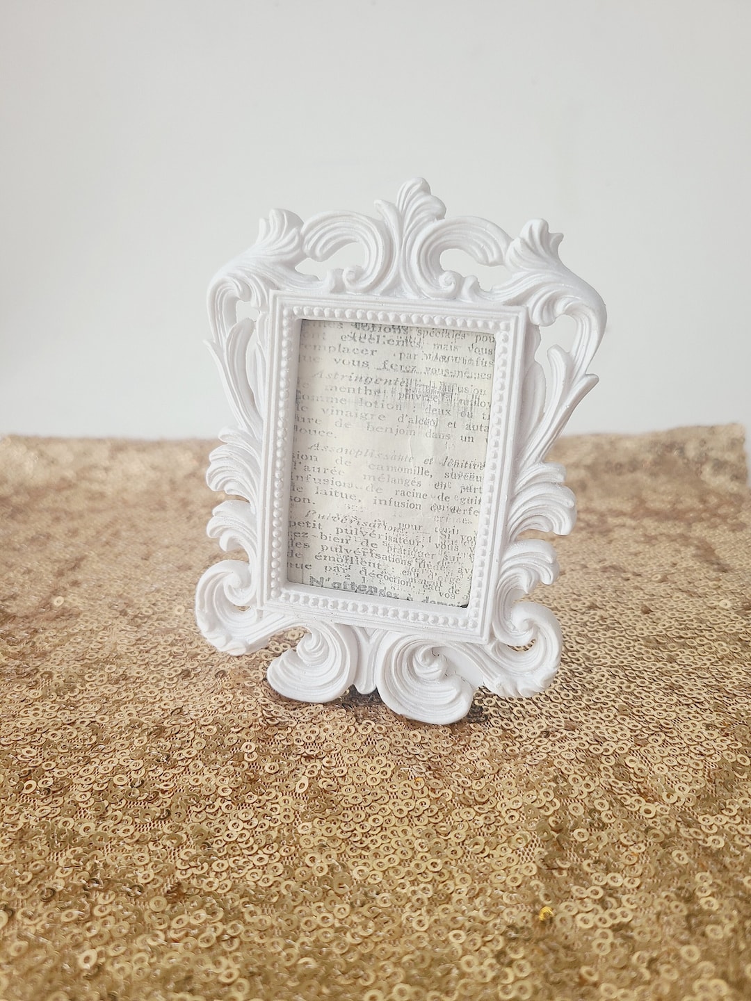 Sale Vintage Style WHITE BAROQUE FRAME Mini Picture Frame Photo Frame ...