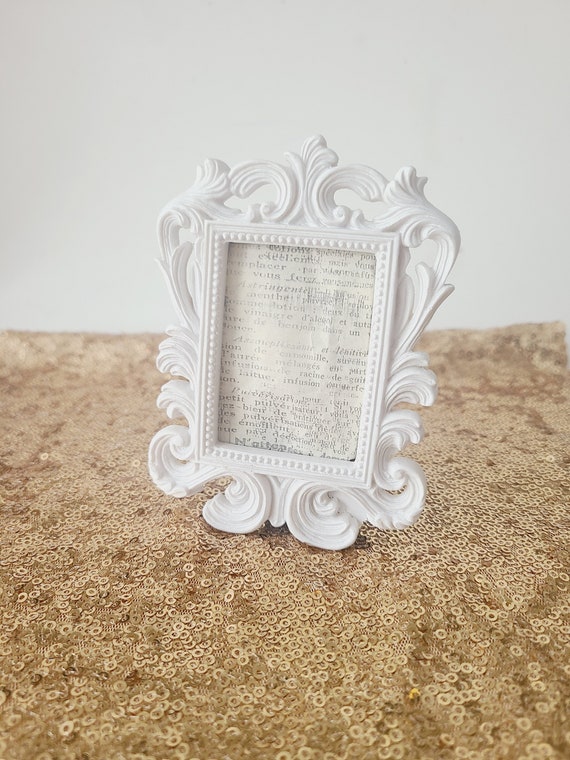 Sale Vintage Style WHITE BAROQUE FRAME Mini Picture Frame - Etsy