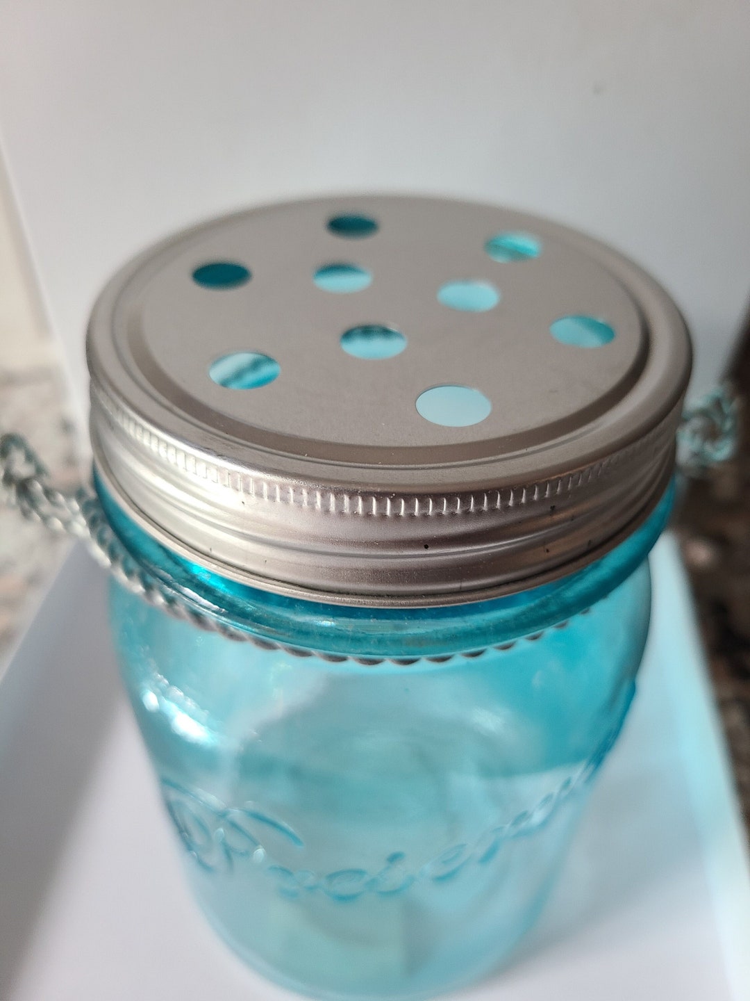 WIDE MOUTH SHAKER Lid Flower Frog Mason Jar Lid Silver Metal Lid Diy ...