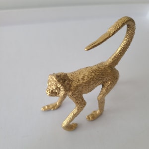 GOLD BABY MONKEY Cake Topper Mini Glam Chic Whimsical Lucky Golden ...