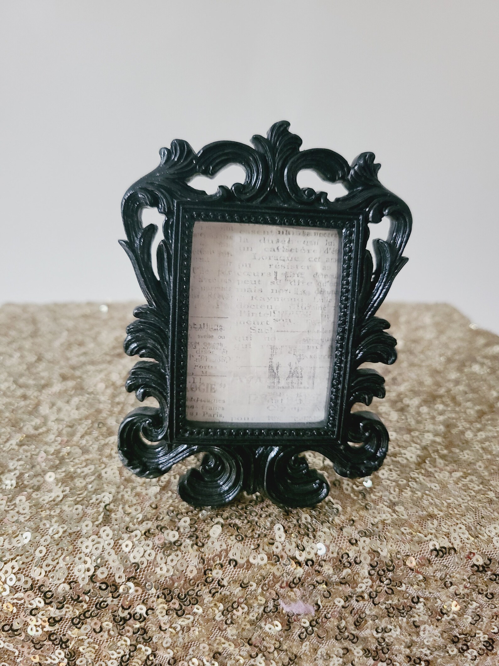 Sale Vintage Style BLACK BAROQUE FRAME Mini Picture Frame Photo Frame Gatsby Ornate Small Frame ...