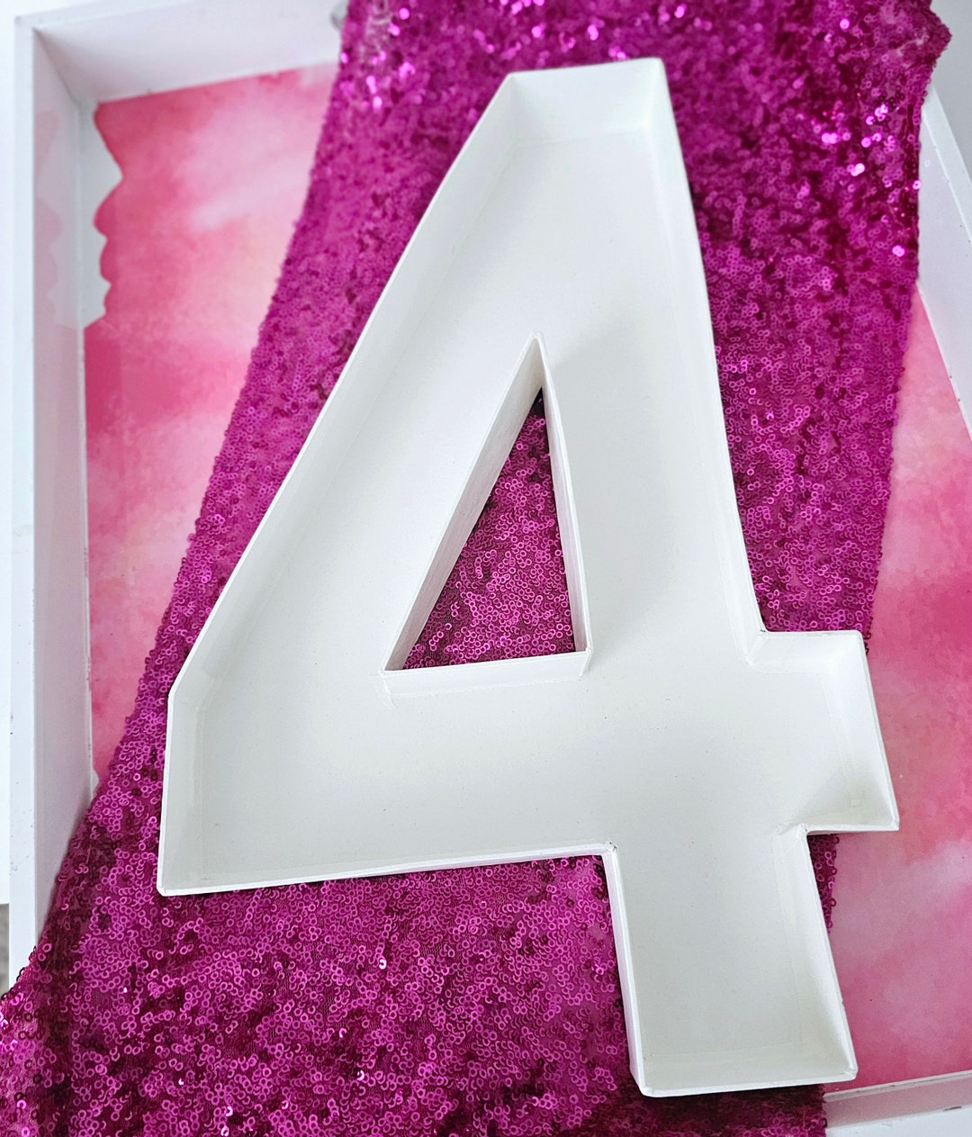 Sale 16" WHITE HOLLOW NUMBER Blank Block Style Fillable Number Letter ...