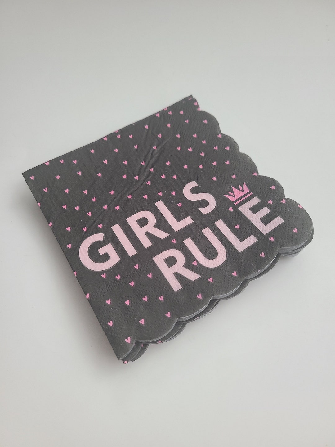 Sale 10ct GIRLS RULE Paper Napkins Valentines Day Tableware Galentines ...