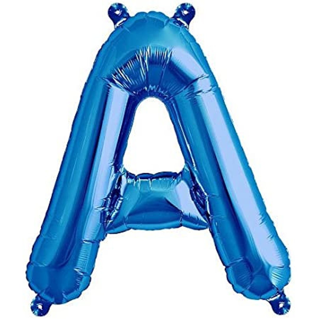 BLUE LETTER BALLOONS 16" Cobalt Blue Balloons Royal Blue Letters ...