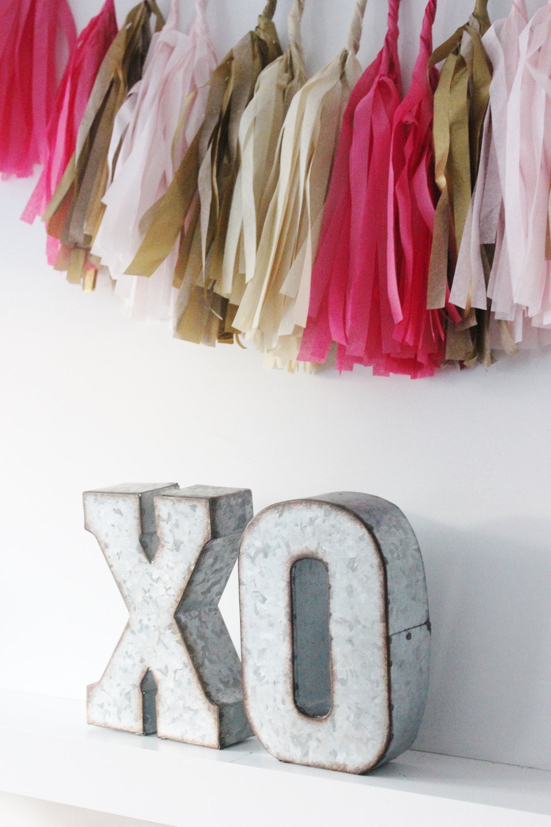 Sale 7" XO METAL LETTERS Free Standing Galvanized Valentine's Day ...