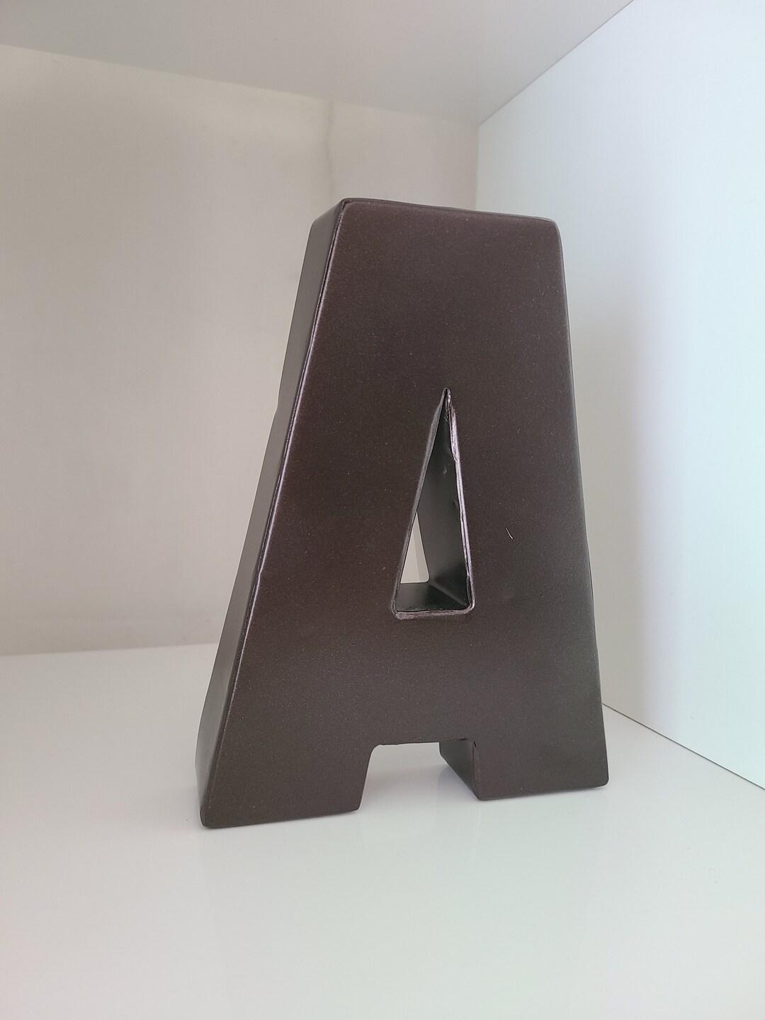 Sale BROWN METAL LETTER Block Style Rustic Metal Rustic Alphabet ...