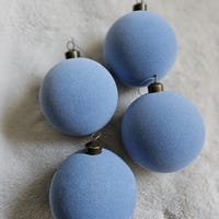 Set of Royal Blue and Gold Christmas Ornaments in the Gift Box- 14 Pcs ...