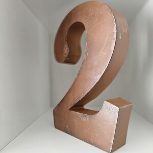 Sale METAL NUMBER 2 Rustic Rust Brown Orange Metal Numeric Two Sign ...