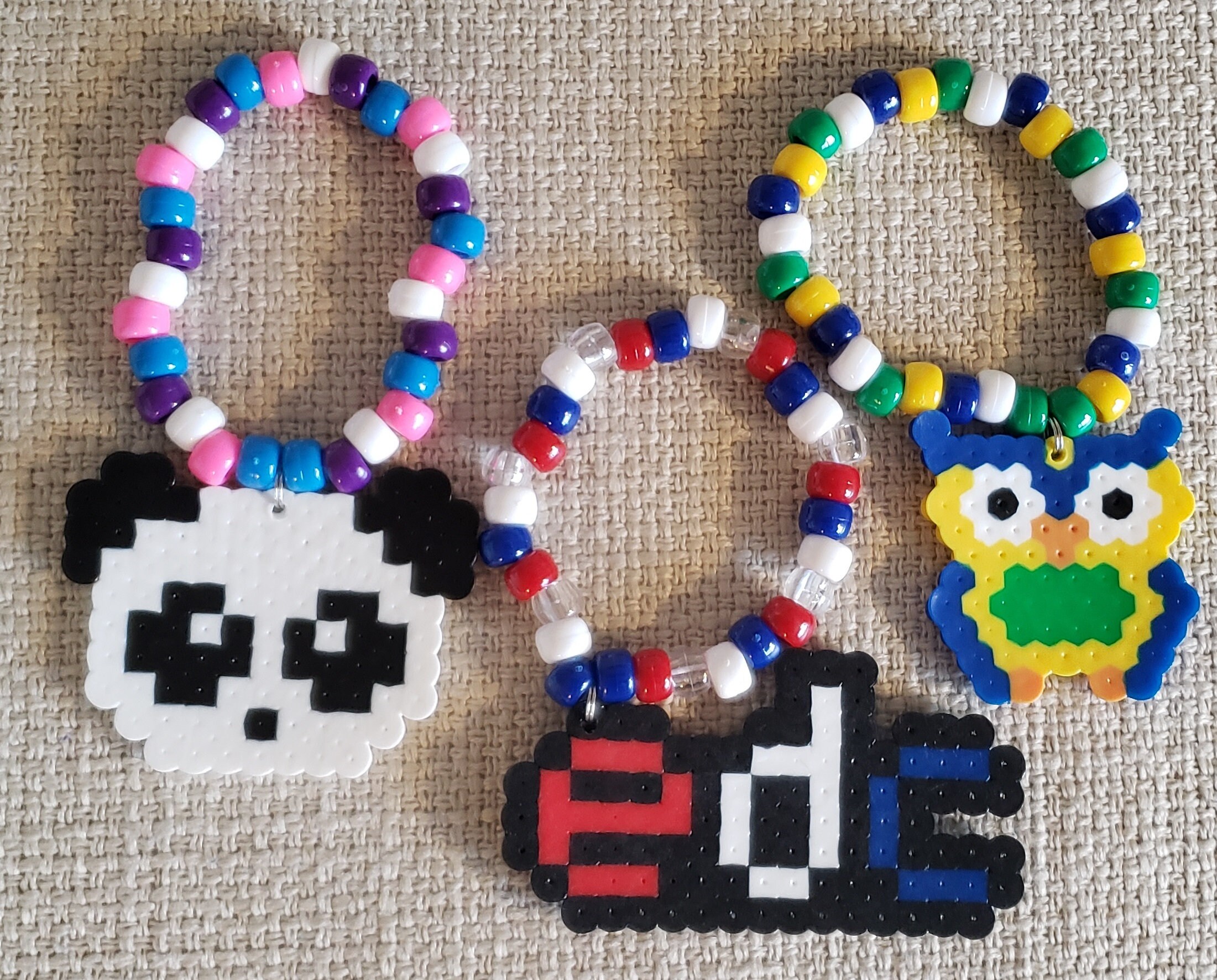 EDC Raver Kandi Kit Combo 20 Worded Kandi and 3 Perler - Etsy