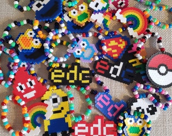 20 Random Kandi Bracelets EDM Rave PLUR EDC Candy | Etsy