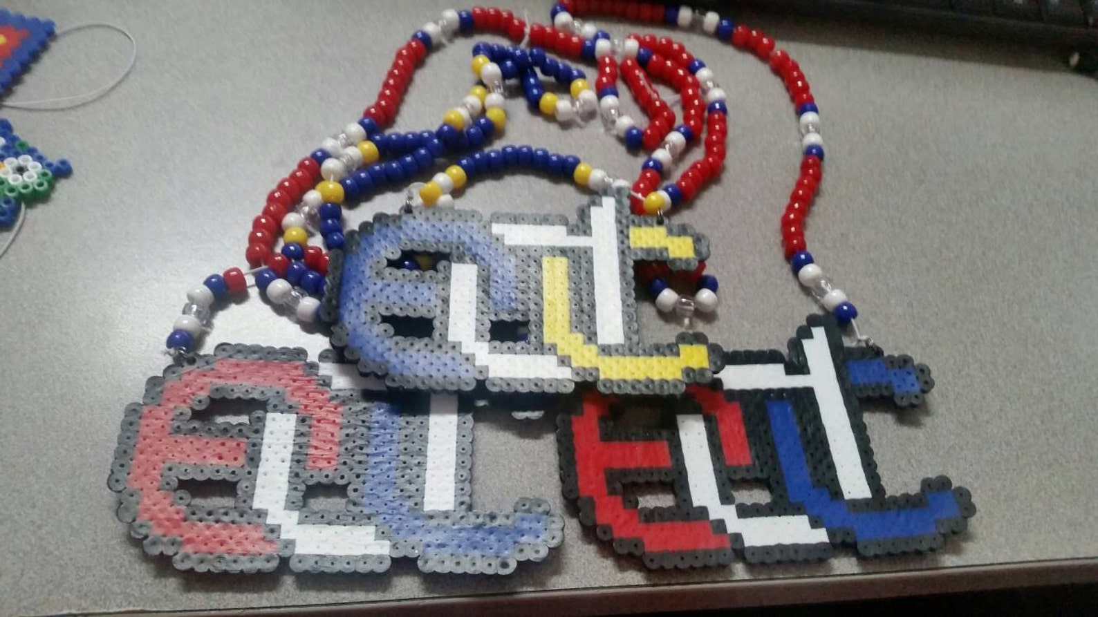 EDC Raver Necklace Rave Perler Bead Kandi Necklace PLUR EDM Rave Gear ...