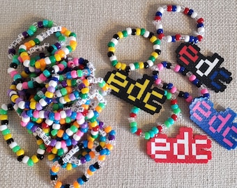 20 Random Kandi Bracelets EDM Rave PLUR EDC Candy - Etsy