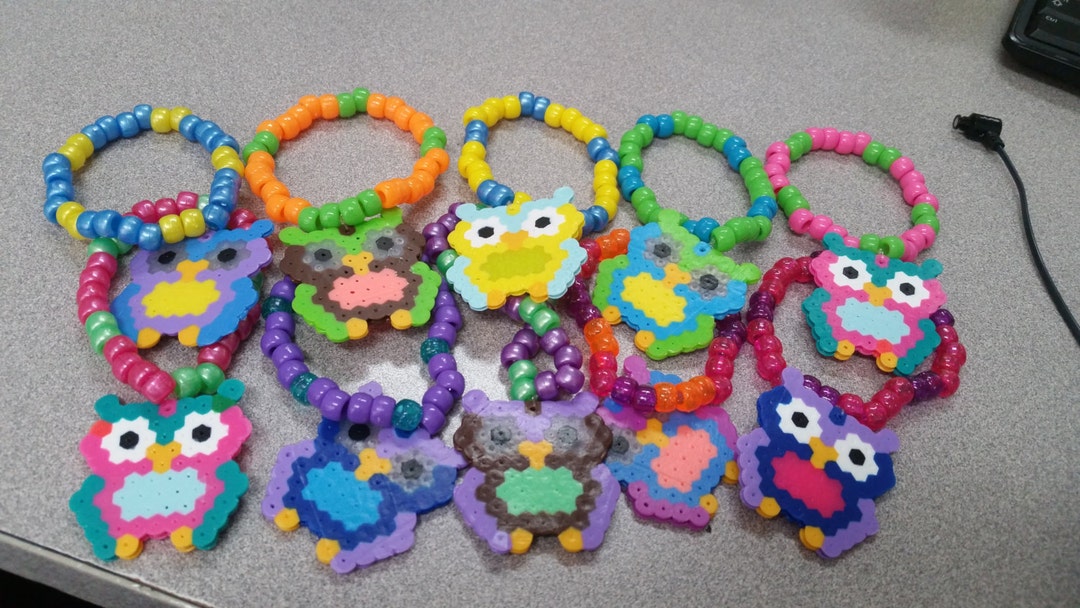 Rave Kandi Owls! 10 Owl Bracelets - EDC, Nocturnal Wonderland, EZOO ...