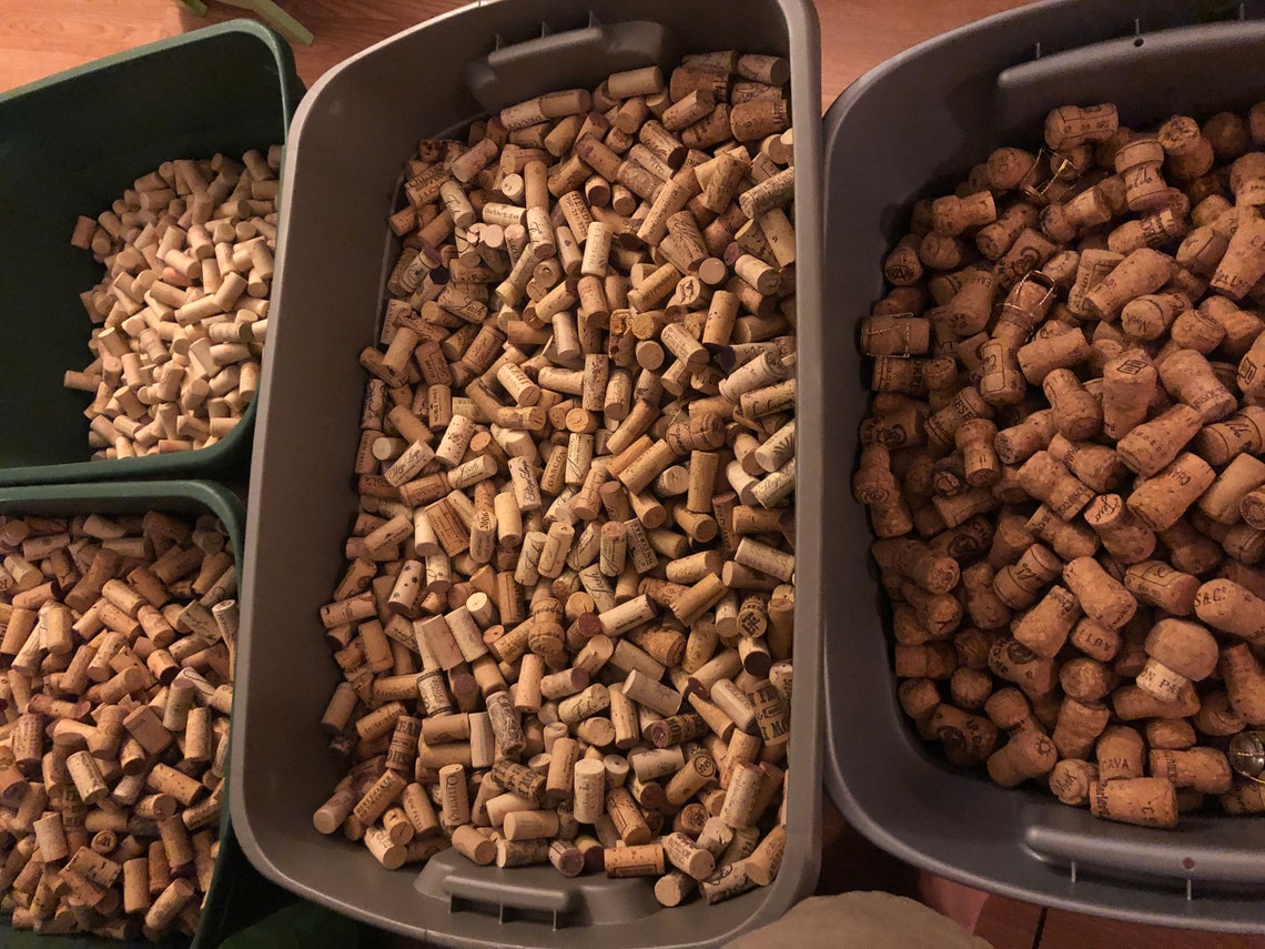 500 Used Wine Cork Bundle for Crafts. Quality Recycled Wine Corks. From ...