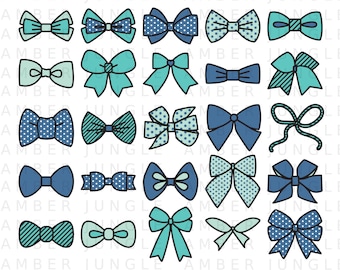 Pink Bows Clipart - 35 Bow Images - Instant Download - Bow Clip Art ...