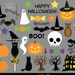 Halloween Clipart- Huge Halloween Clip Art Set for Planner Stickers ...