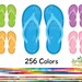 Flip Flop Clipart- Sandal Clip Art- Summer Thongs for Planner Stickers ...
