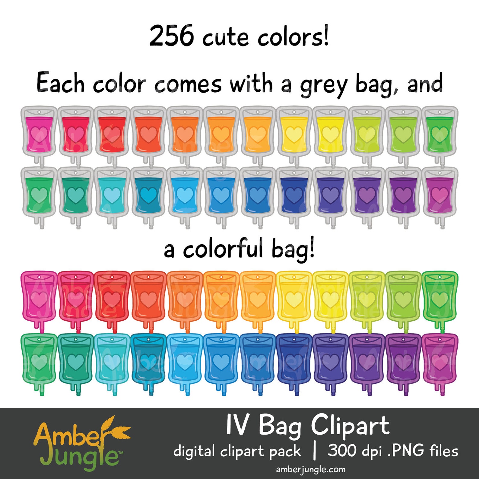 IV Clipart- IV Bag Clip Art for Planner Stickers- Medical Hospital ...