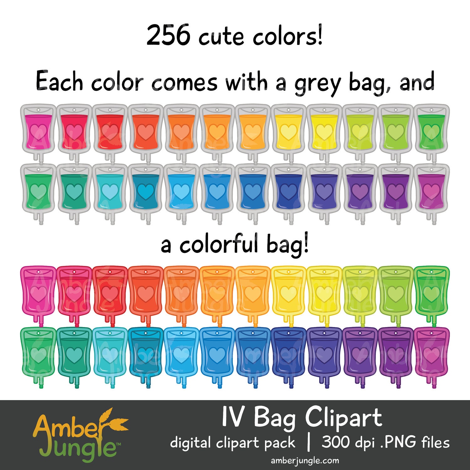 IV Clipart- IV Bag Clip Art for Planner Stickers- Medical Hospital ...