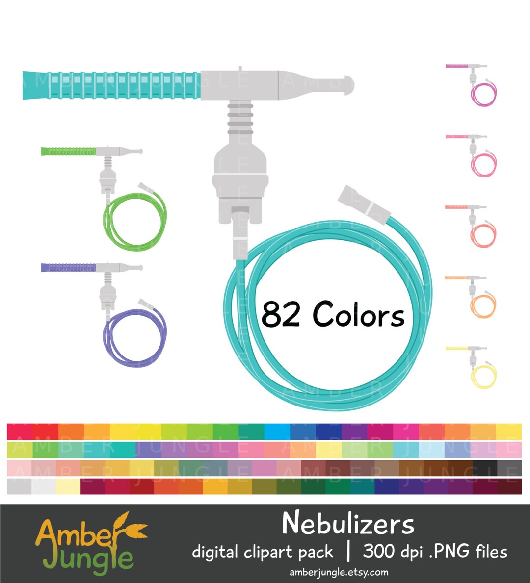 Nebulizer Clipart- Asthma Clip Art for Planner Stickers- Nebuliser COPD ...