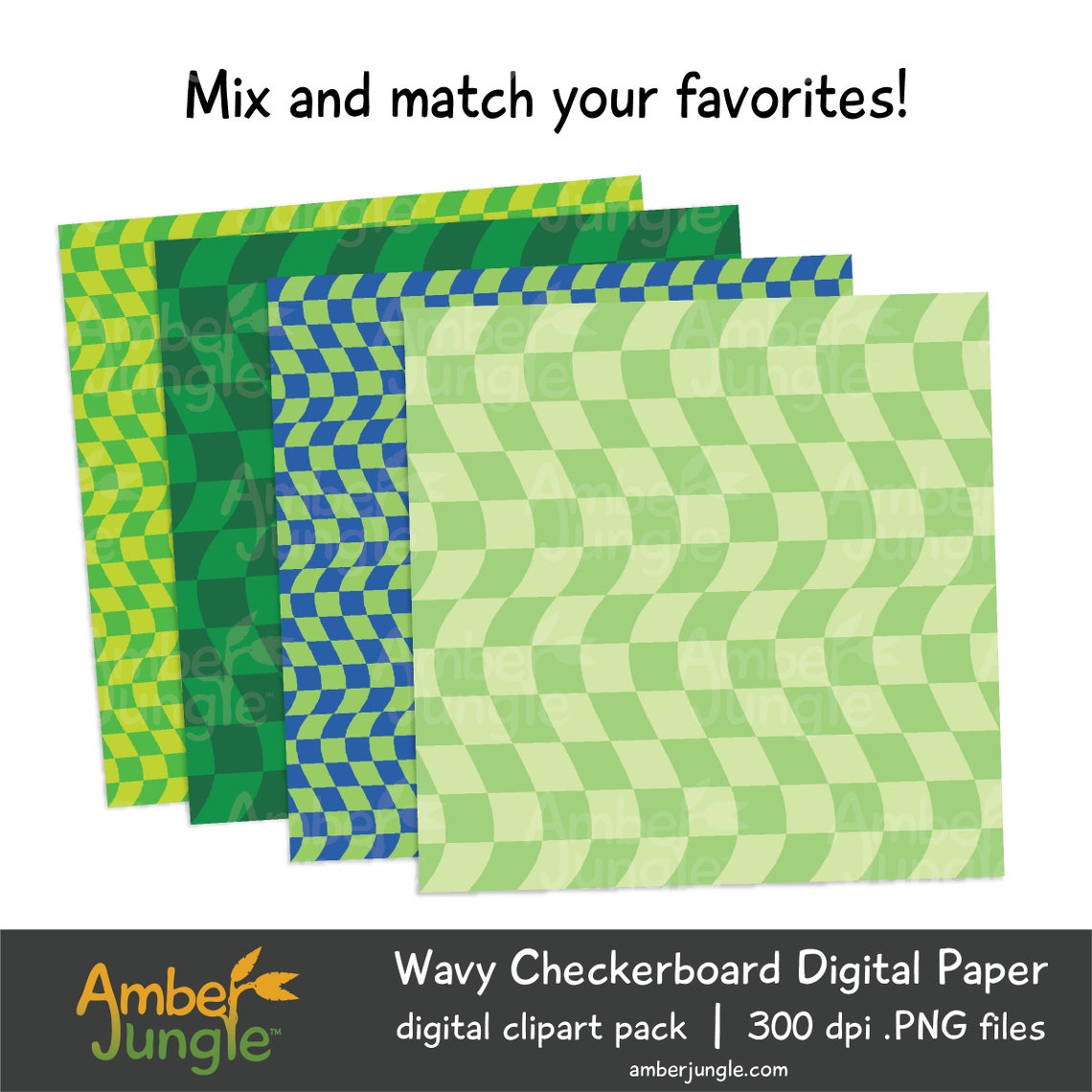 Wavy Checkerboard Digital Paper Pack: 12x12 Inch - Etsy