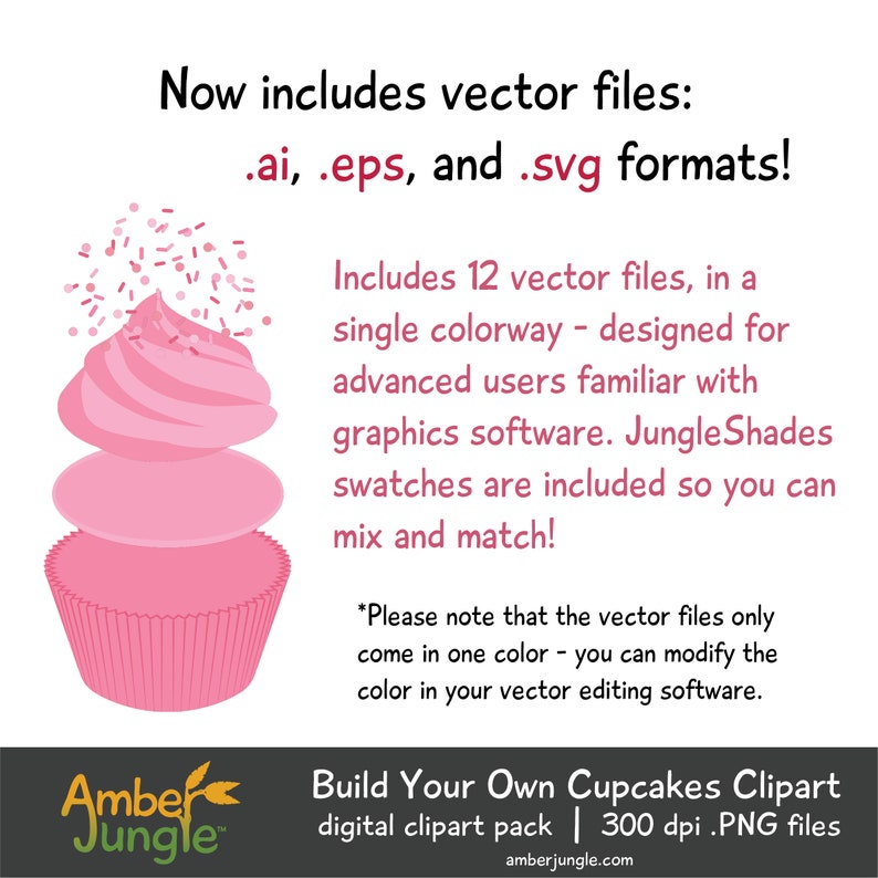 Cupcakes Clipart- Clip Art for Planner Stickers- Build Your Own Cup ...