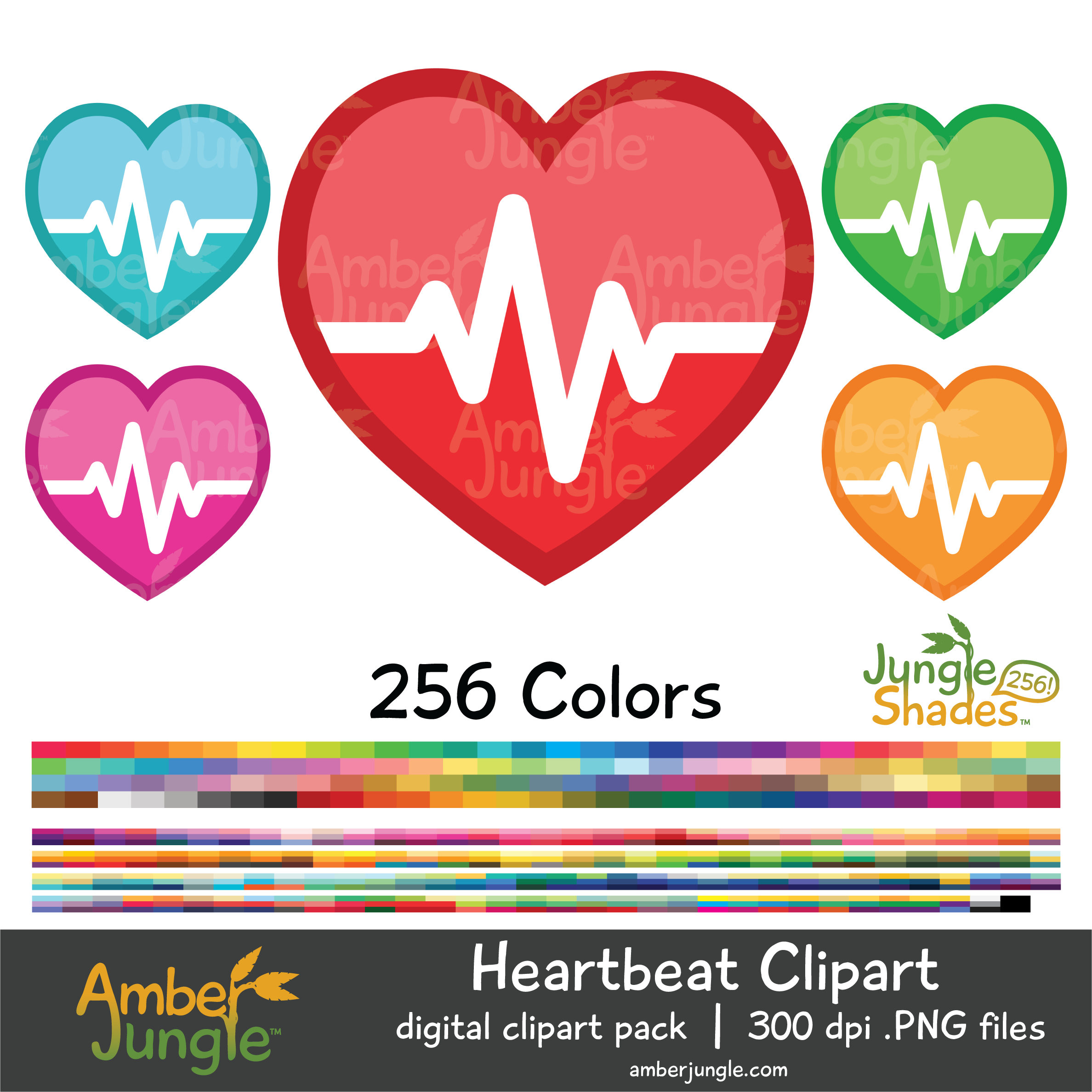 Heartbeat Clipart - Heart Rate Clip Art for Planner Stickers- Heart ...