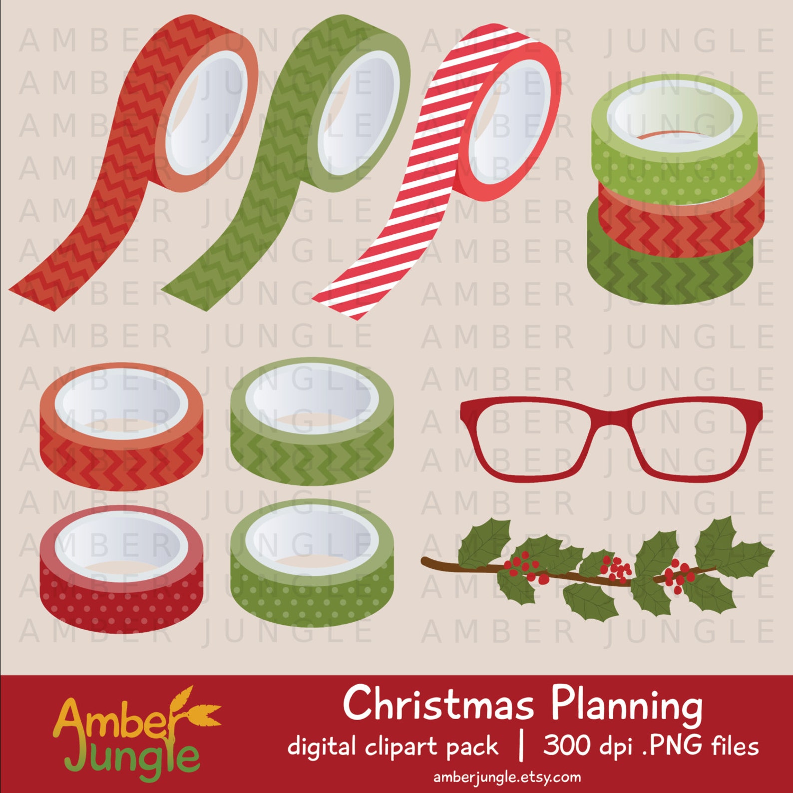 Christmas Planner Clipart- Instant Download! Holiday Planner Clip Art ...