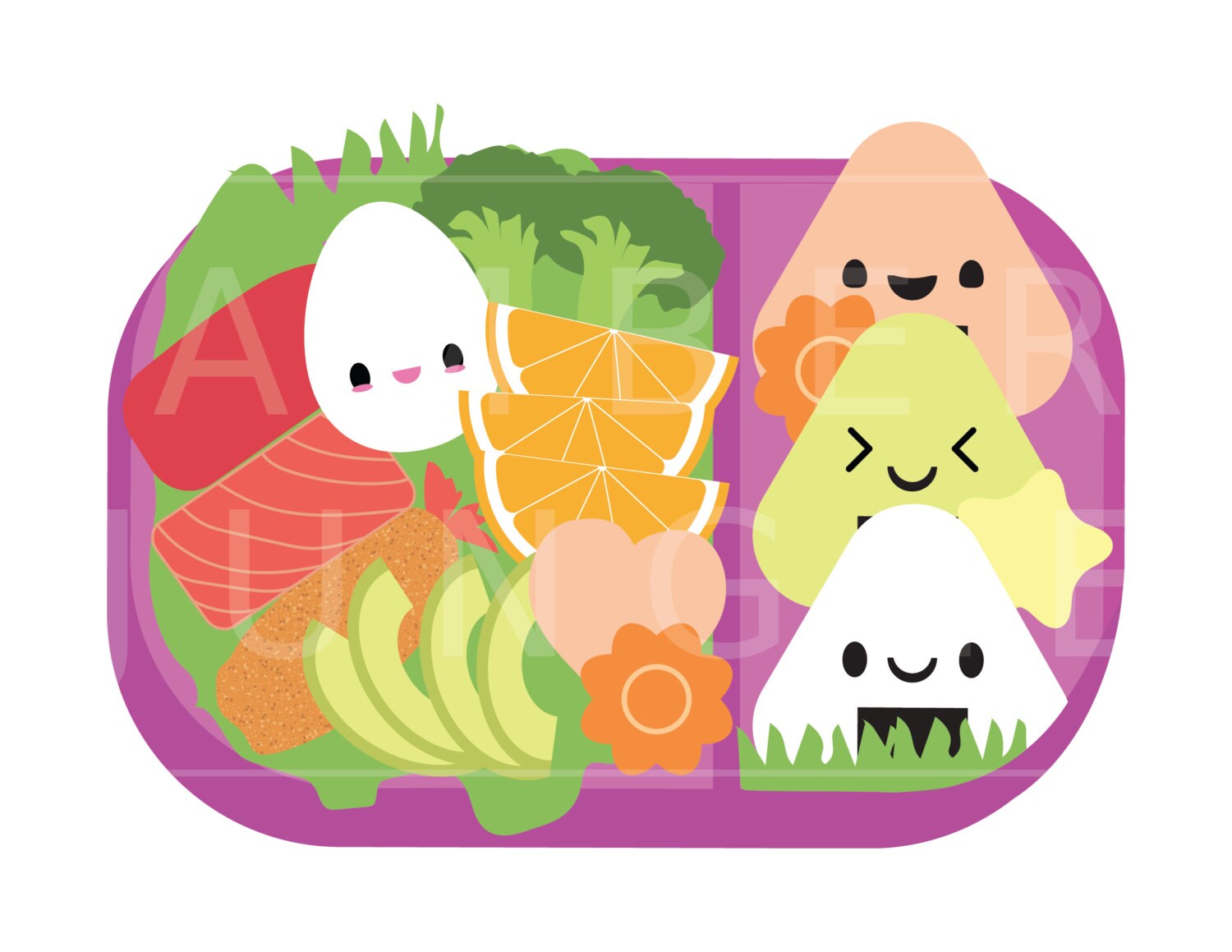 Bento Box Clipart - Kawaii Bento Clip Art for Planner Stickers ...