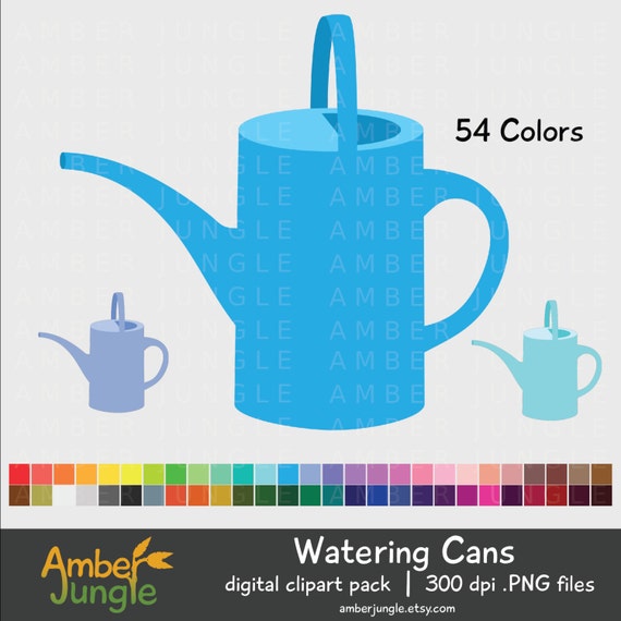 Watering Can Clipart Instant Download Watering Can Clip Art | Etsy UK