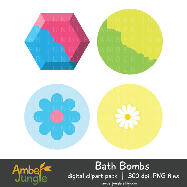 Bath Bomb Clipart- Bath Bomb Clip Art, Lush Bath Bomb, Bubble Bar for ...