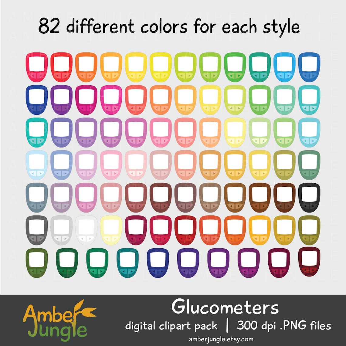 Glucometer Clipart- Glucose Meter Clip Art for Planner Sticker Diabetes ...
