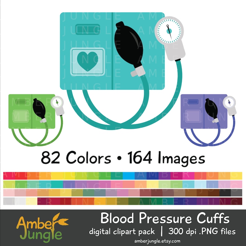 Blood Pressure Cuff Clipart- Check Blood Pressure Clip Art for Planner ...