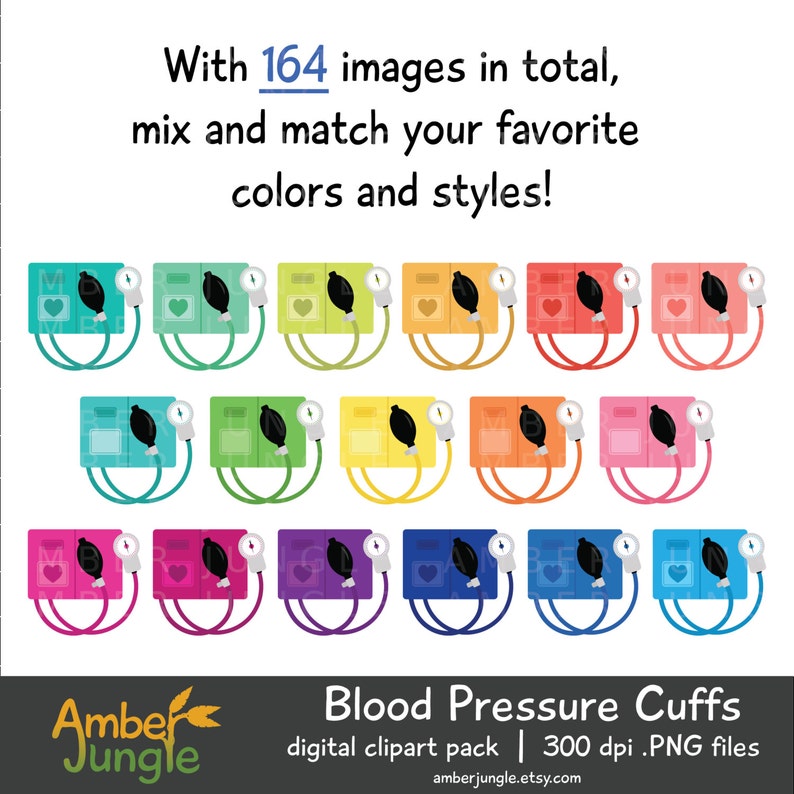 Blood Pressure Cuff Clipart- Check Blood Pressure Clip Art for Planner ...