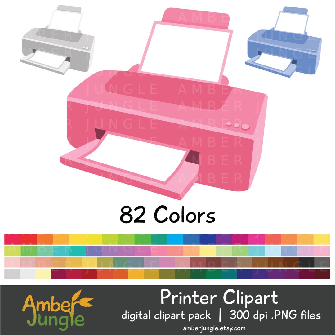 Printer Clipart- Desktop Computer Printers Clip Art- Office Inkjet ...
